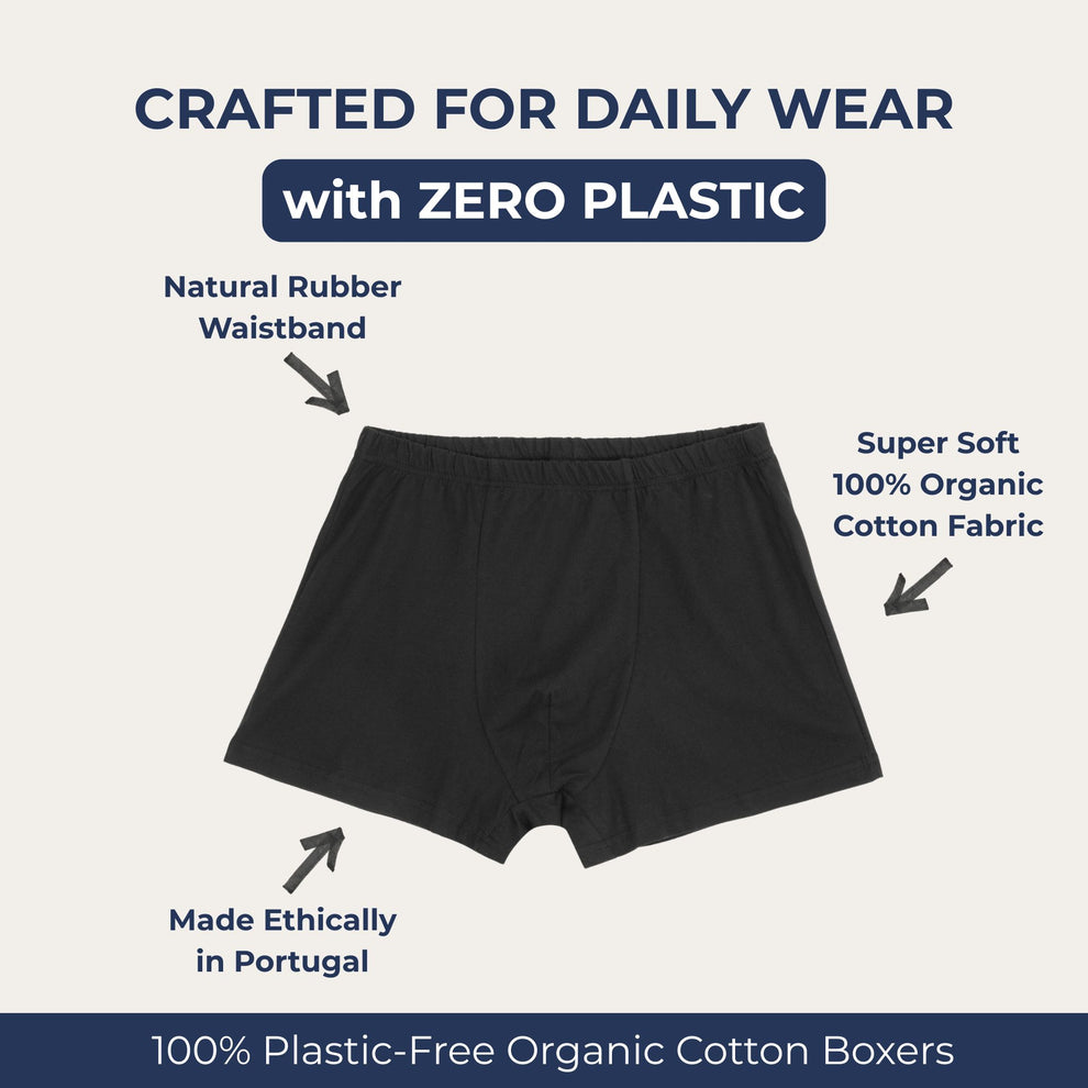 100% Plastic-Free Organic Cotton Boxers – MARO